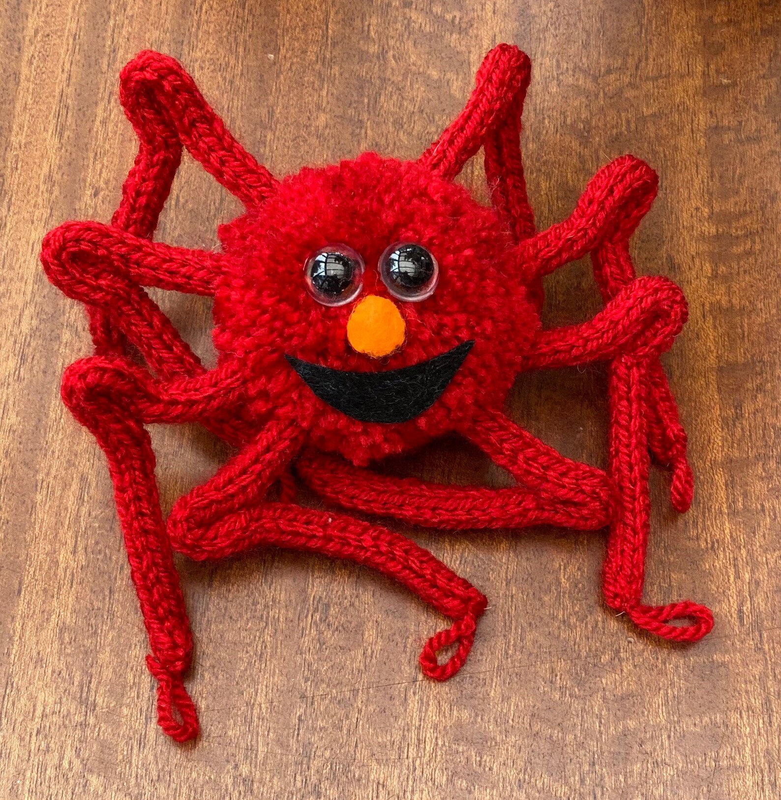 Elmo & Cookie Monster Spider Fan Art Knitted Sesame Street - Etsy