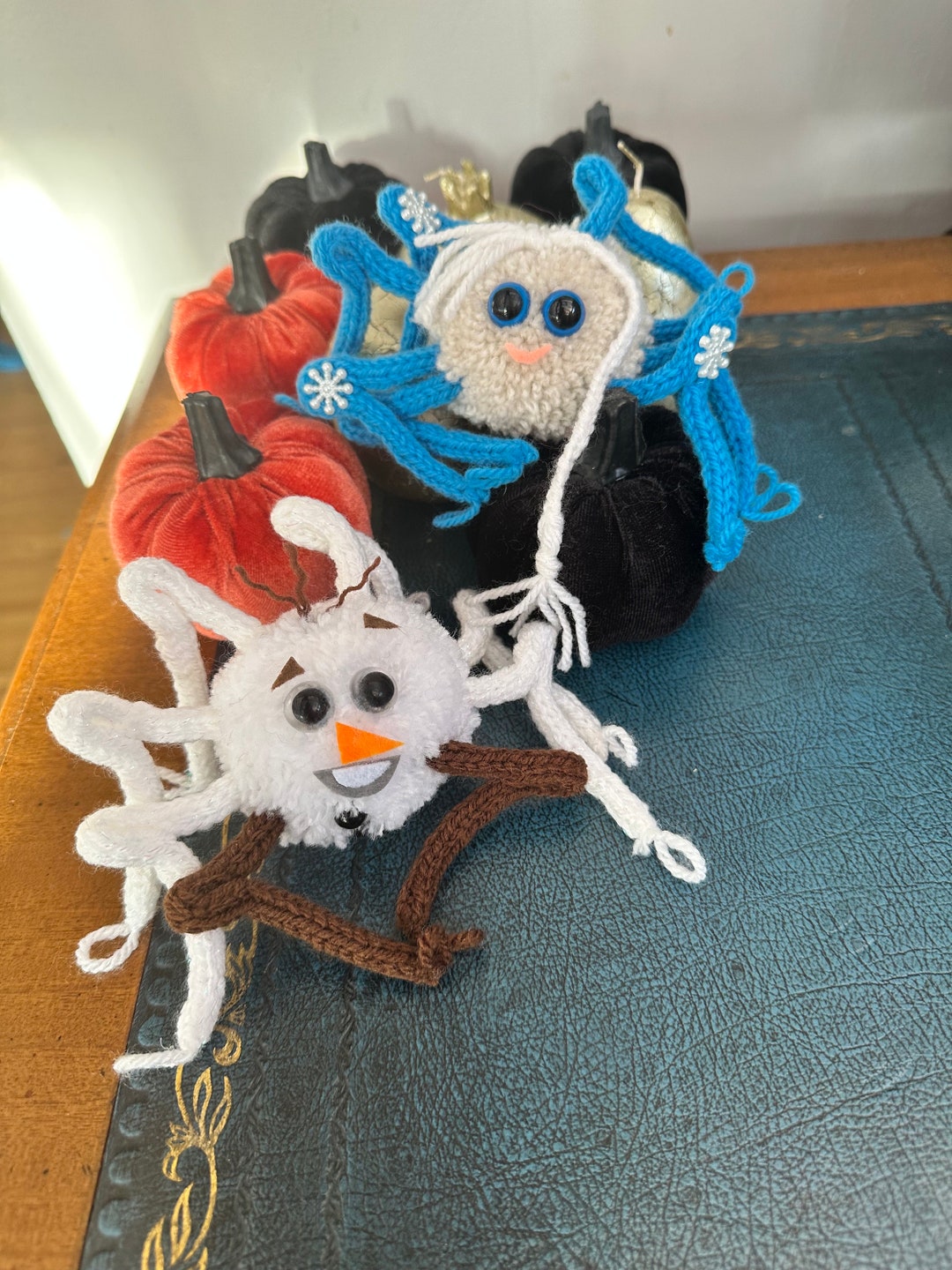 Olaf Spidy Snowman Frozen Disney Fan Art Plush Spider Knitted Pom Pom ...