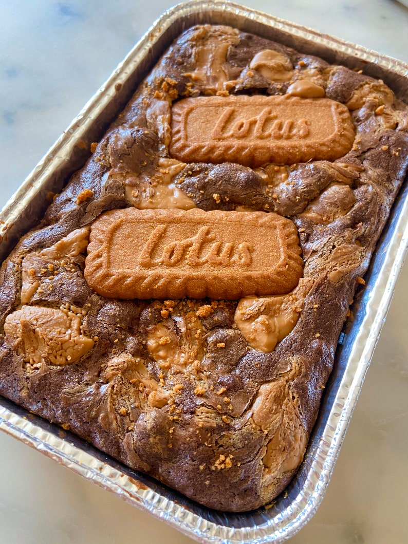 Lotus Biscoff Belgian Chocolate Brownie Traybake, Great Gift - Etsy