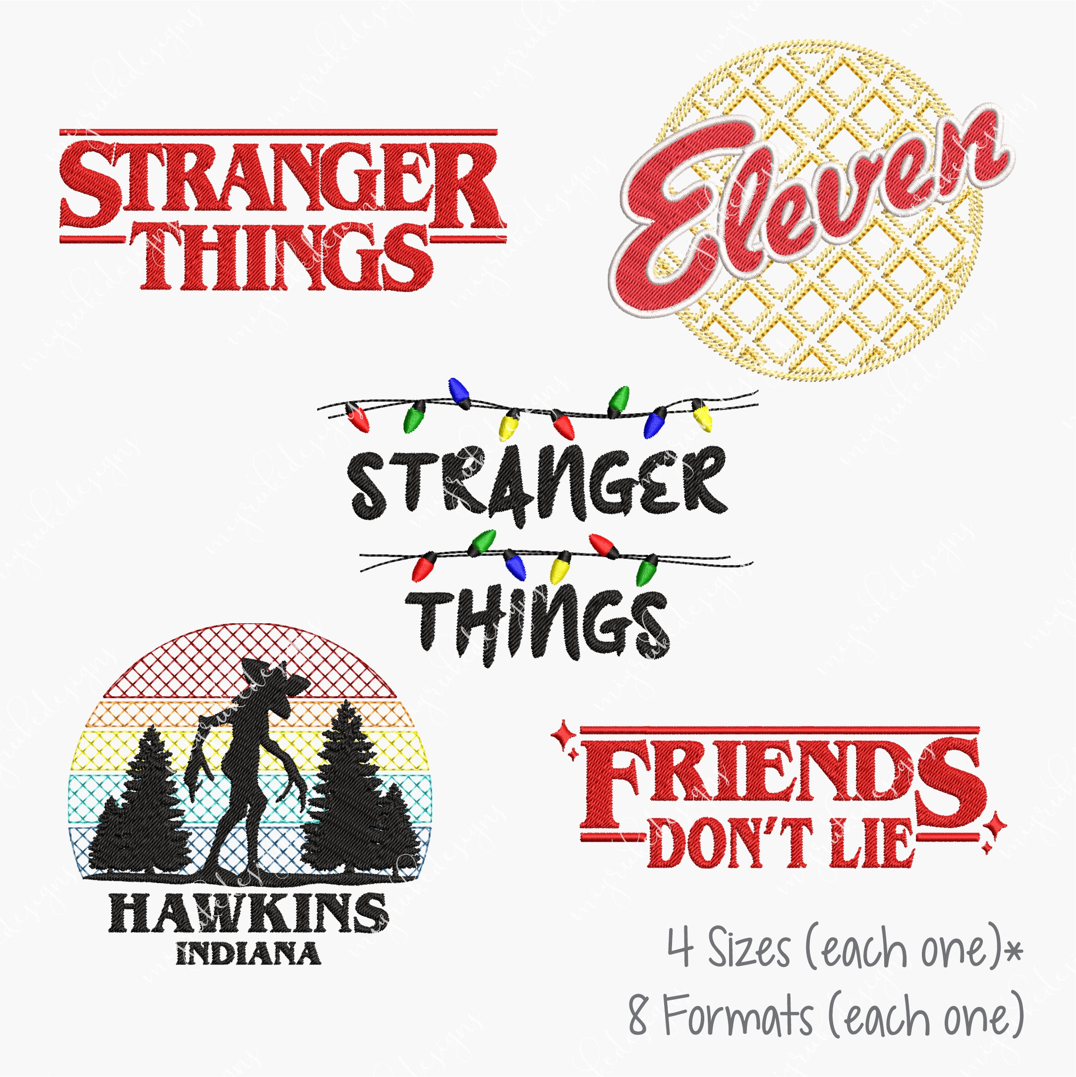 Stranger Things Pack Machine Embroidery Design Embroidery | Etsy