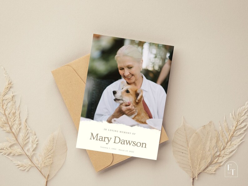 In Loving Memory Funeral Program Template | Celebration of Life (canva ...