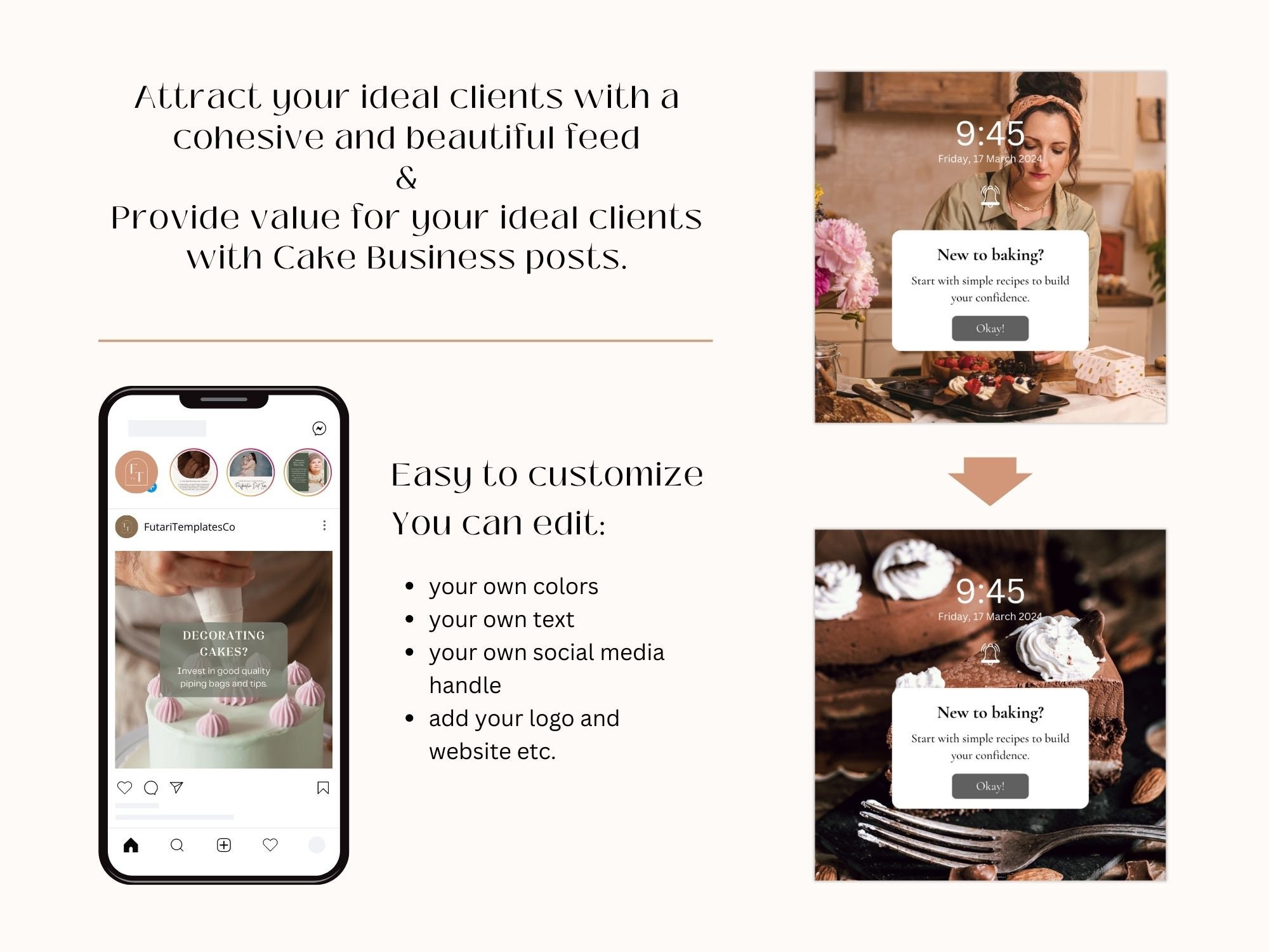 Cake Business Instagram Posts | Cake Business Quotes Social Media Posts ...