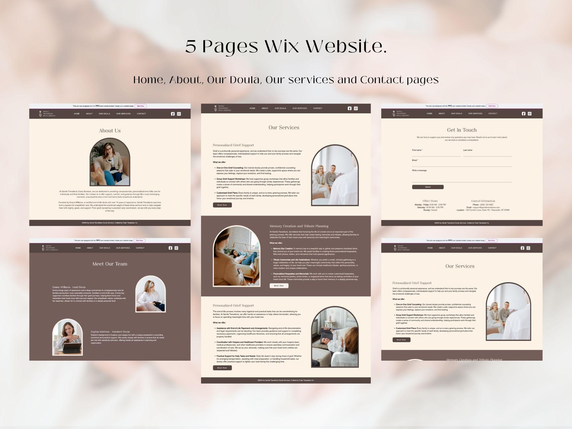 End of Life Doula Wix Website Template | Modern Doula Wix Website | Wix ...