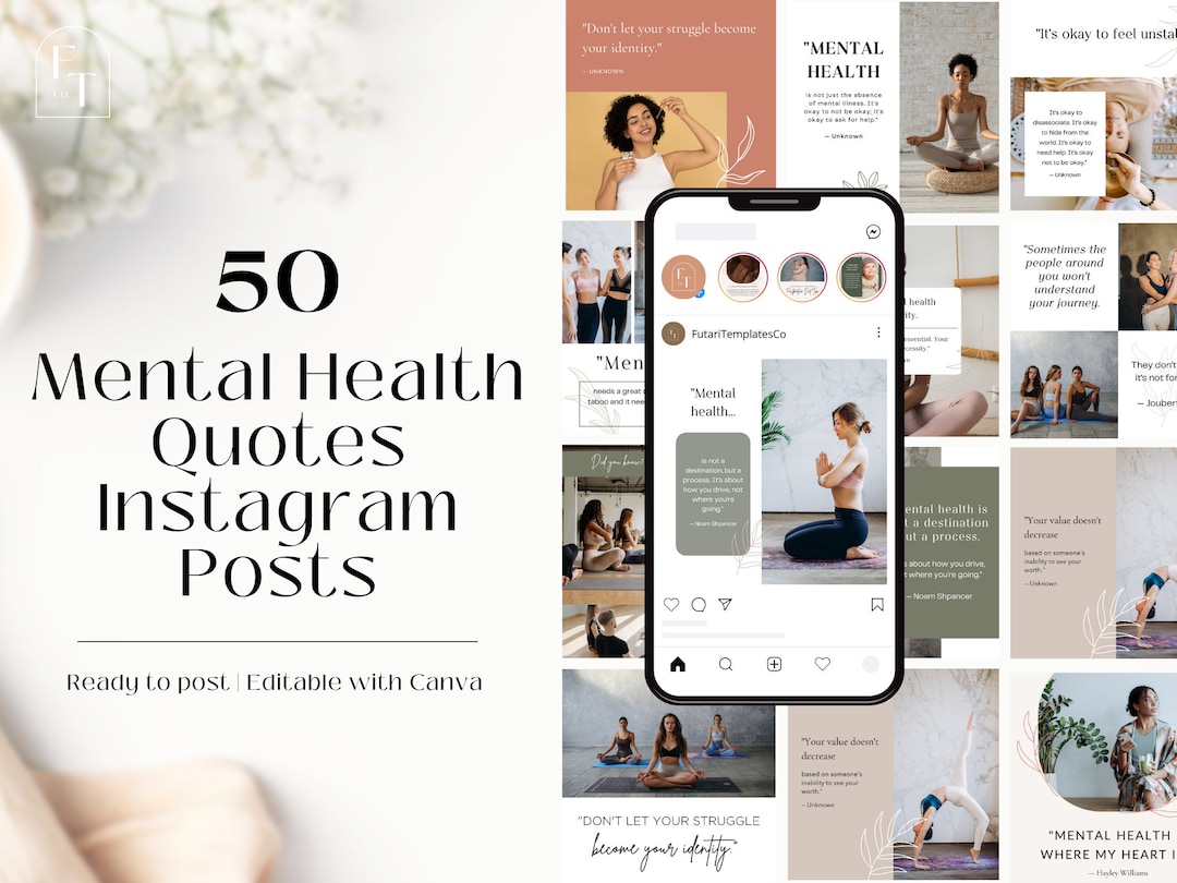 Mental Health Quotes Instagram Posts | Mental Health Quotes Social ...