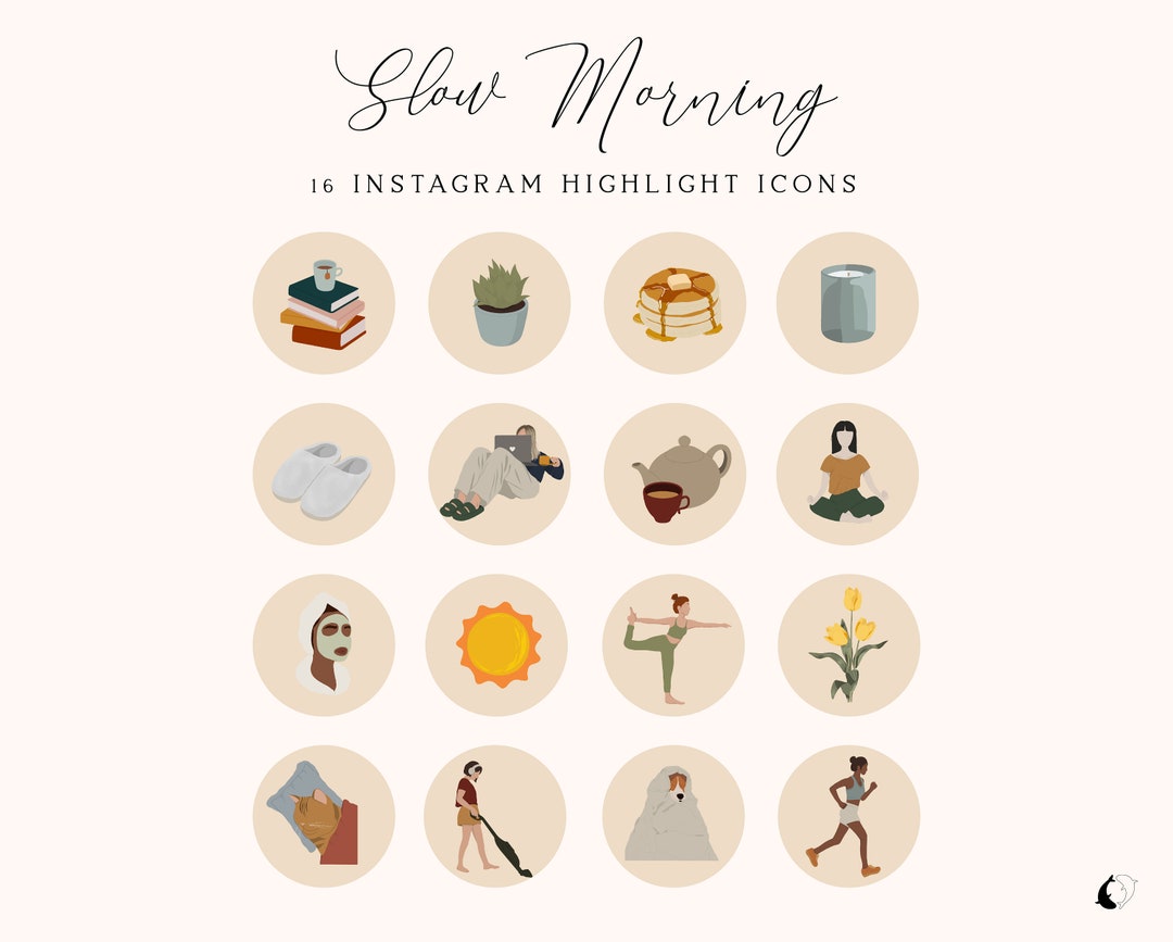 Slow Morning Routine Instagram Highlight Covers, Lifestyle Instagram ...