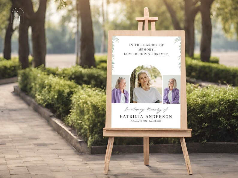 In Loving Memory Funeral Welcome Sign | Celebration of Life | Funeral ...