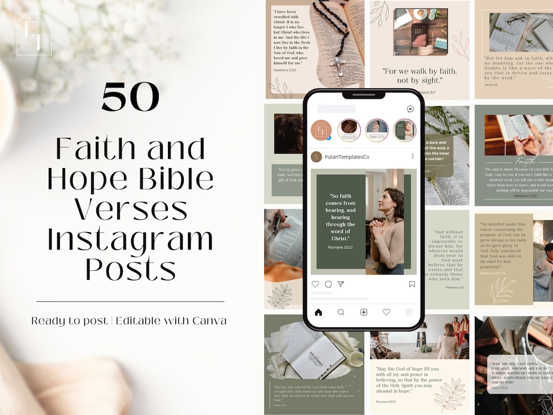 Faith and Hope Bible Verses Instagram Posts | Faith Bible Verses Social ...