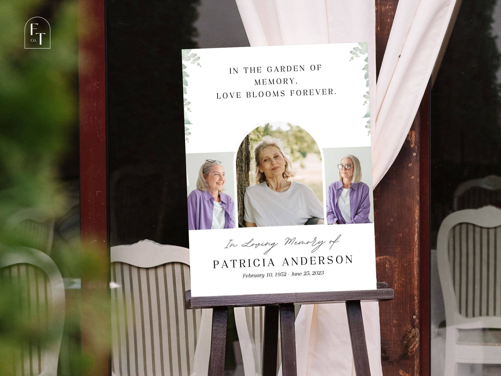 In Loving Memory Funeral Welcome Sign | Celebration of Life | Funeral ...