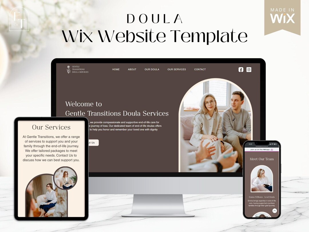 End of Life Doula Wix Website Template | Modern Doula Wix Website | Wix ...