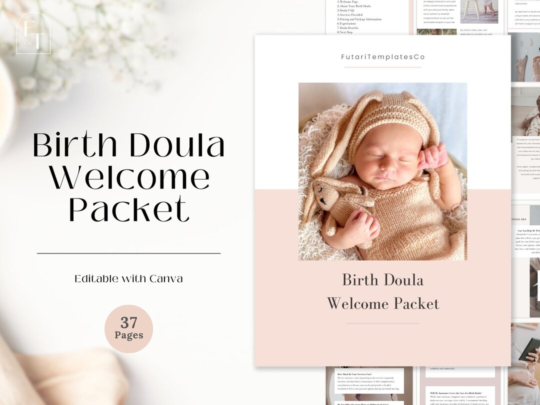 Birth Doula Welcome Packet | Canva Template (37 Pages) - Etsy