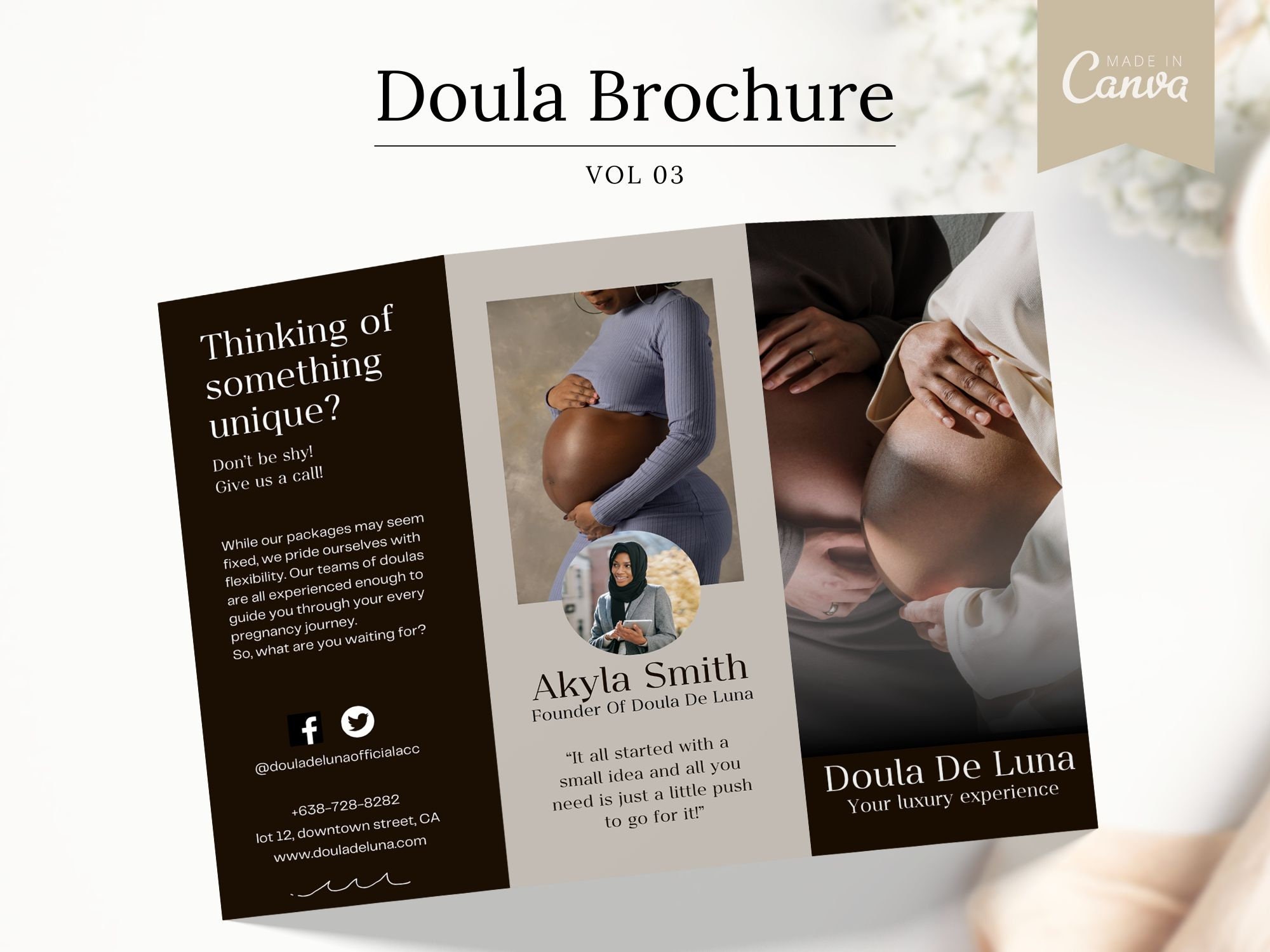 Doula Brochure Doula Brochure Template Doula Handout Doula Canva ...