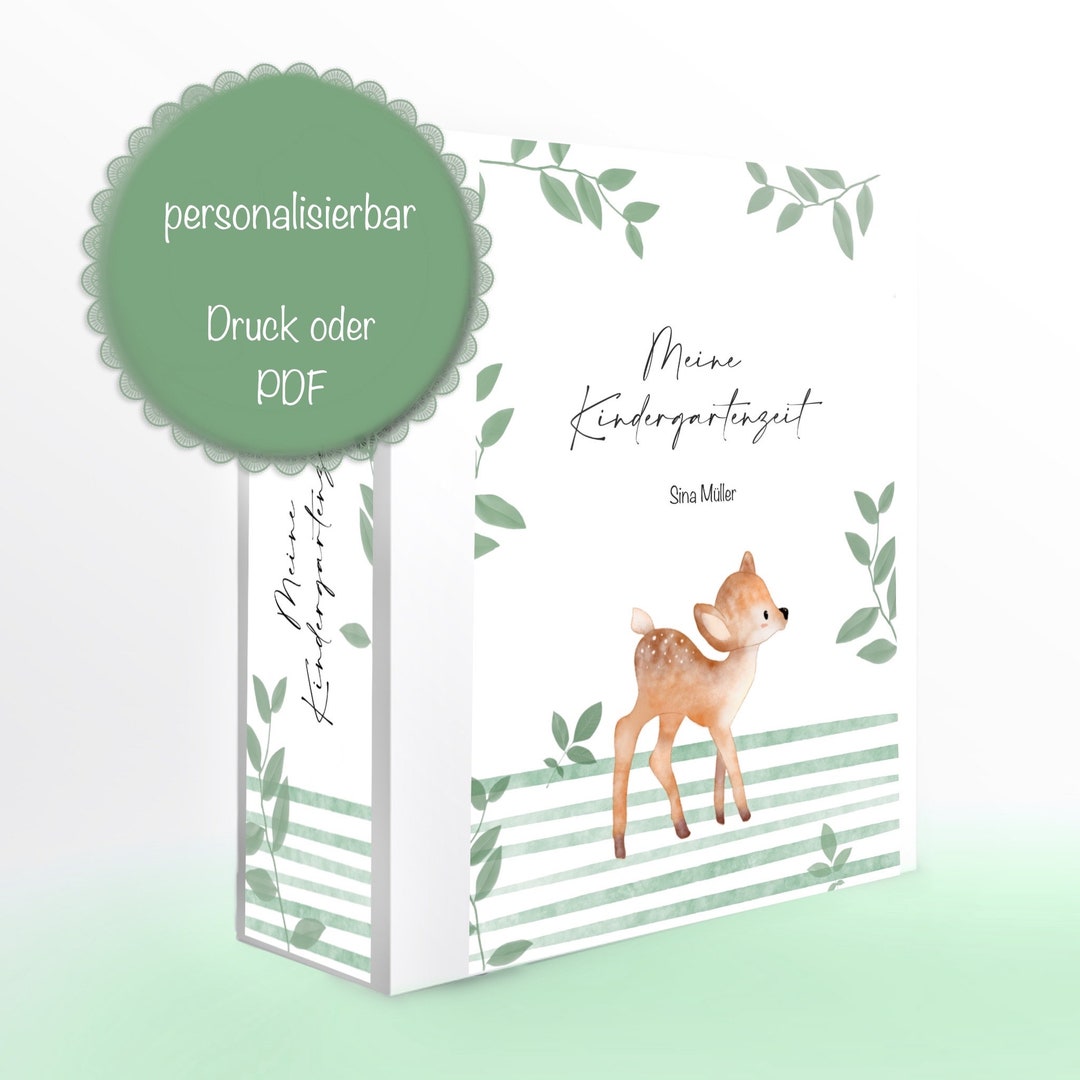 Kindergarten Folder Design Fawn Leaves | Print on A4/A5 | PDF | Daycare ...