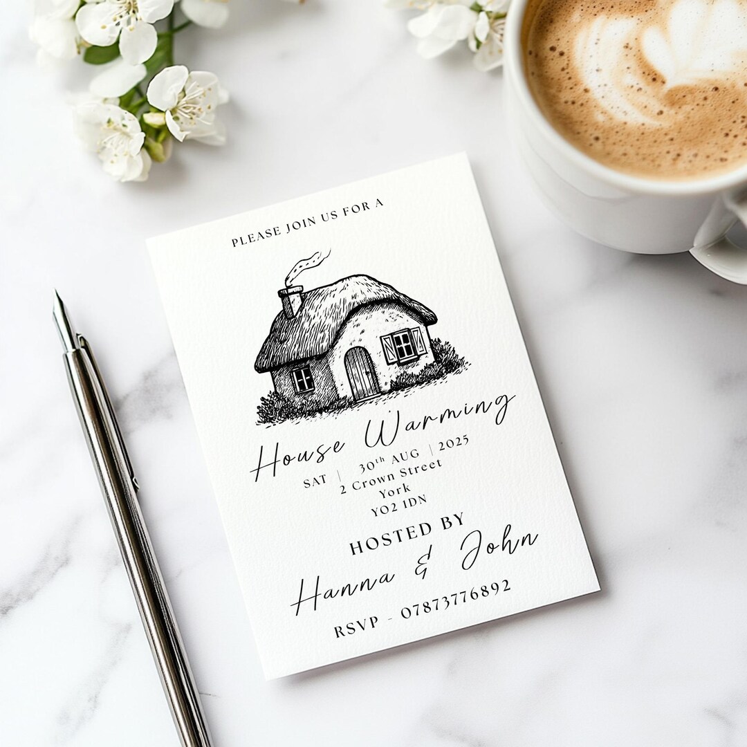 Housewarming Invite Template, Digital House Warming Invitation ...