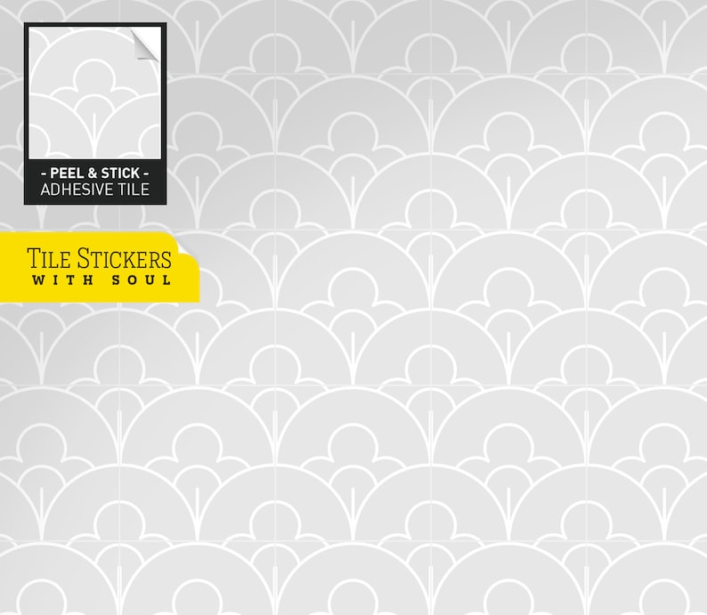Geometric Tile Sticker for Floor Wall, Backsplash Tile, Fireplace Tile ...