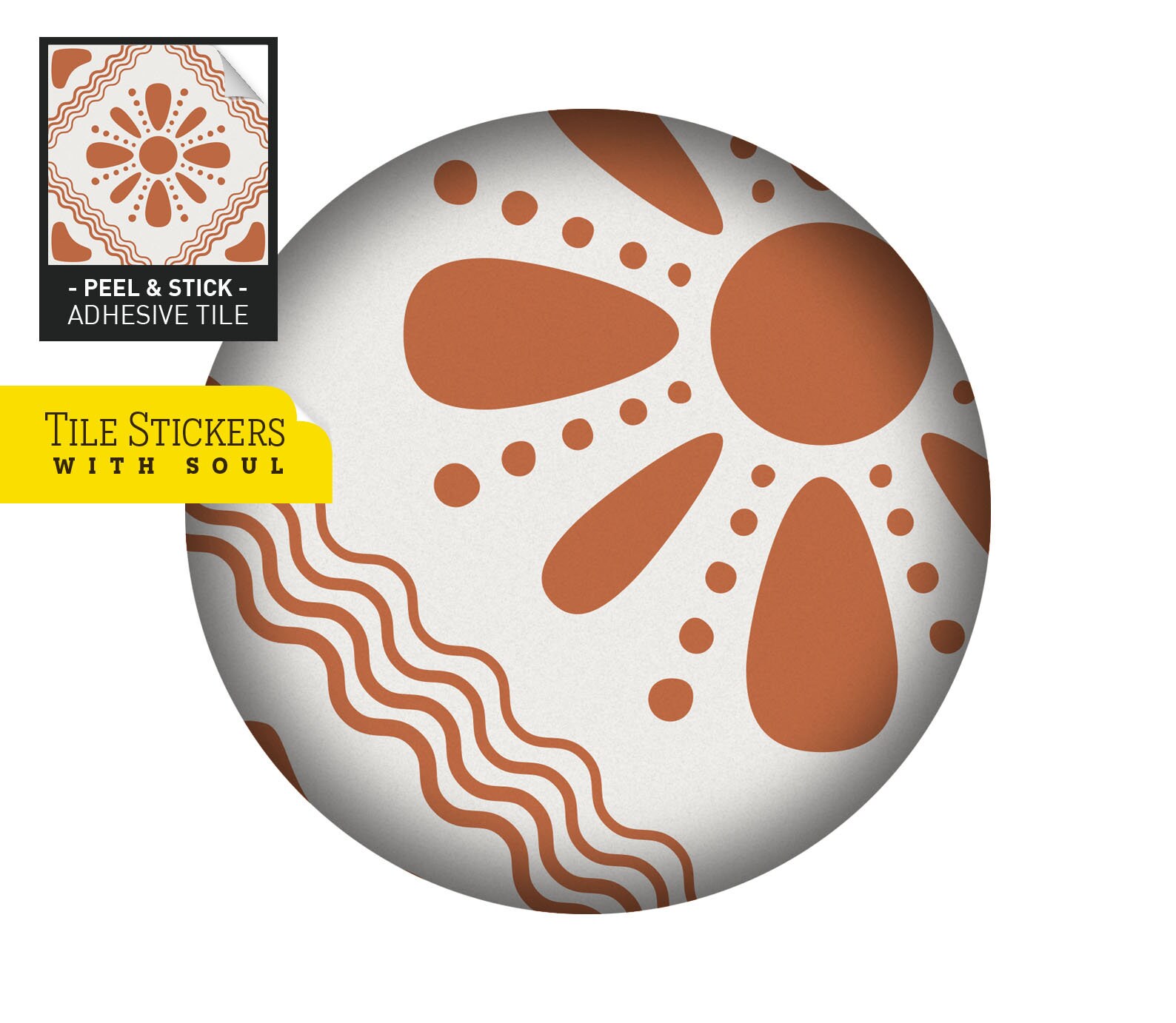 Orange Tiles Stickers for Floor Wall Backsplash Fireplace | Etsy