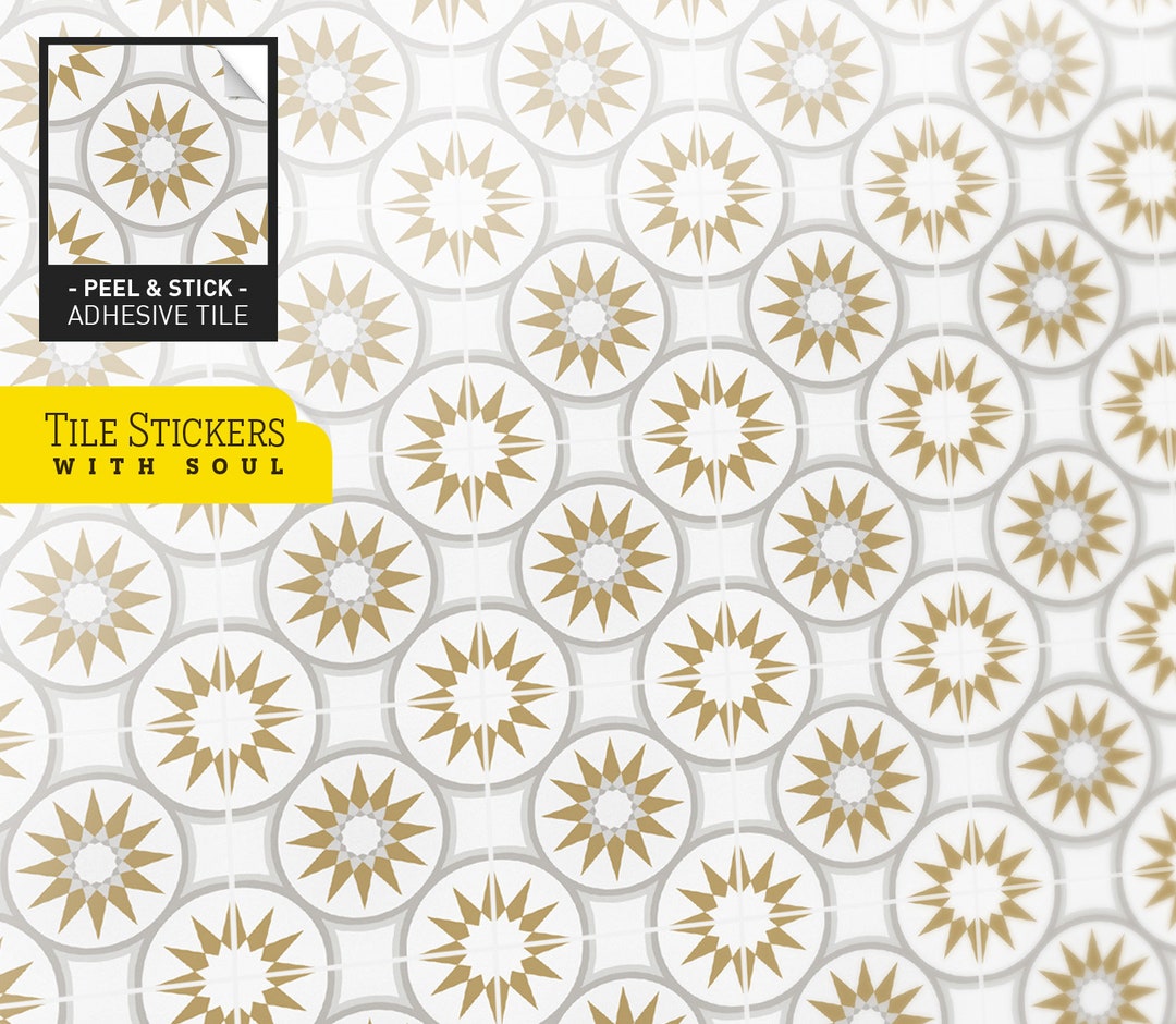 Geometric Tile Stickers for Floor and Wall, Mosaic Tiles Sticker, Wall ...