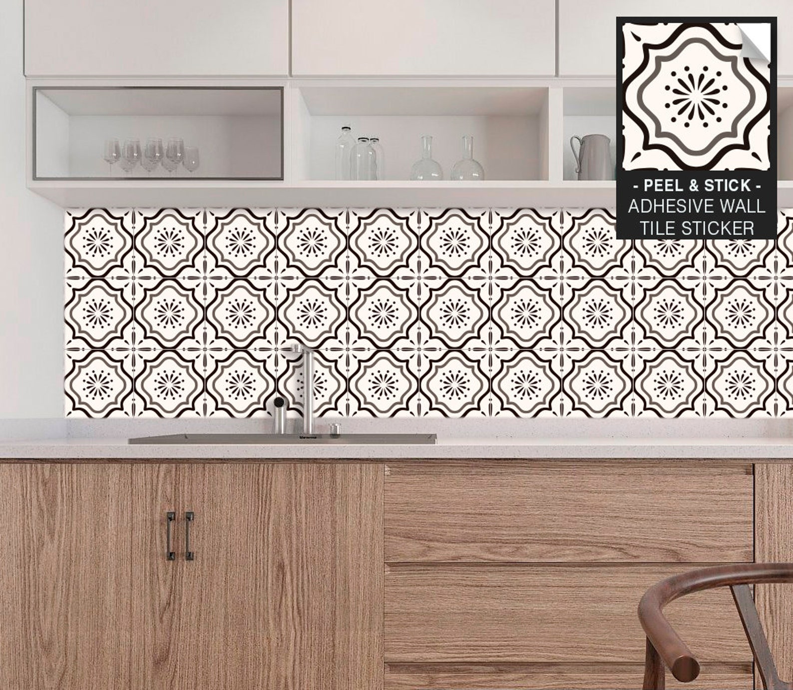 Kitchen and Bathroom Splashback Removable Vinyl Wallpaper | Etsy