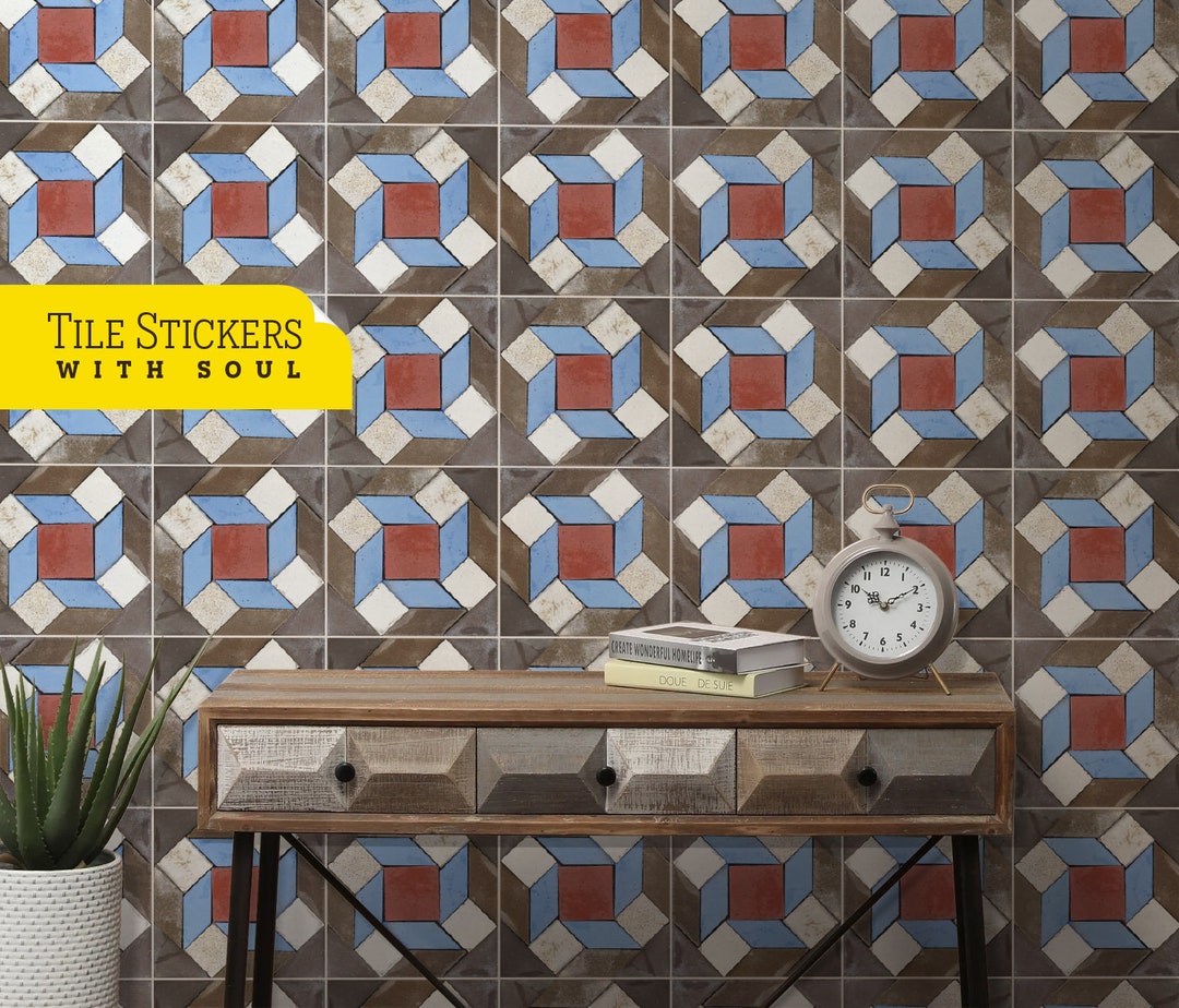 Faro Tile Stickers for Floor, Wall, Backsplash, Fireplace, Bathroom ...