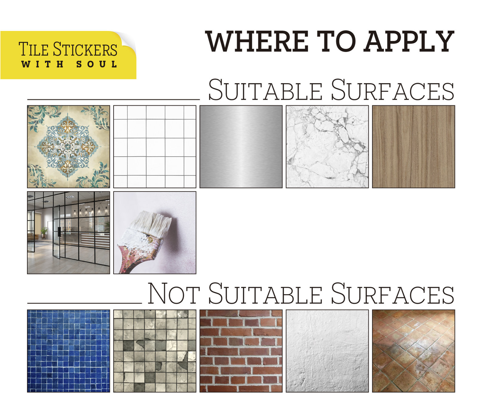 Orange Tiles Stickers for Floor Wall Backsplash Fireplace | Etsy