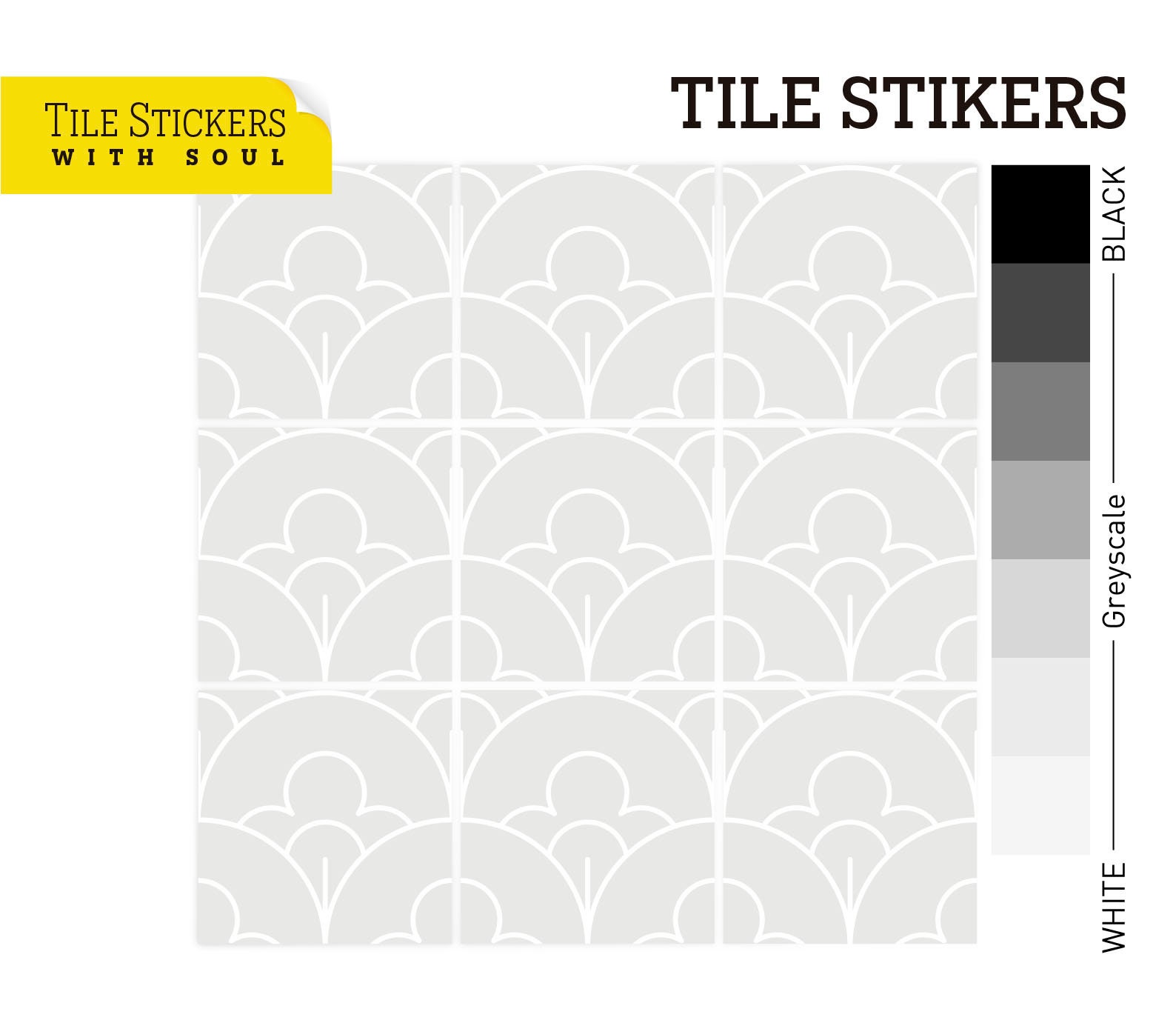 Geometric Tile Sticker for Floor Wall, Backsplash Tile, Fireplace Tile ...