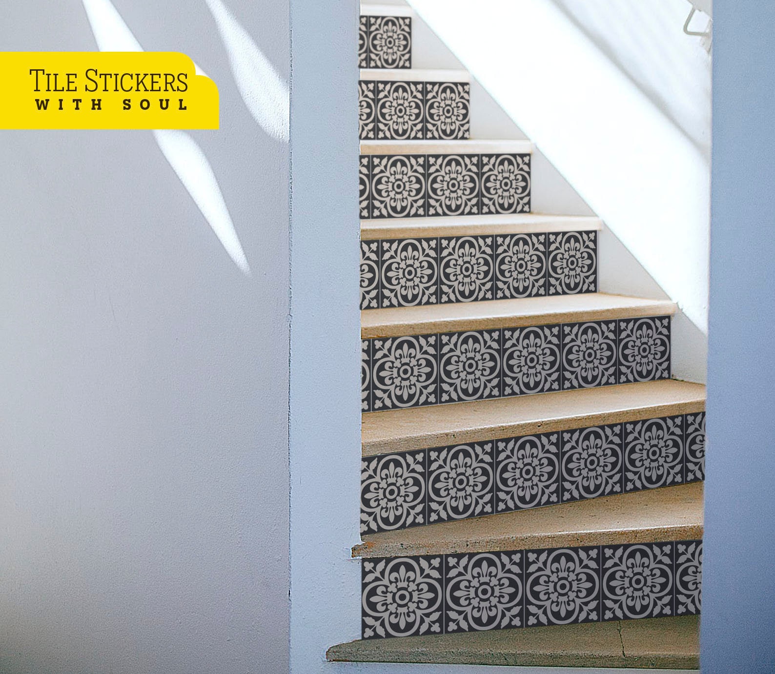 Stair Riser Stickers Removable Stair Riser Tile Decals Peel - Etsy
