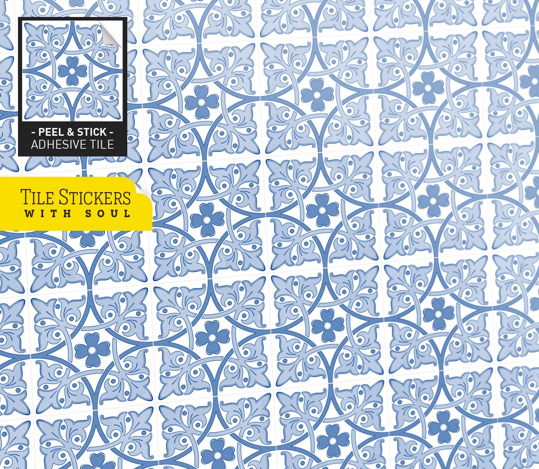 Portuguese Tile Stickers for Floor or Wall, Mosaic Tiles Sticker, Wall ...