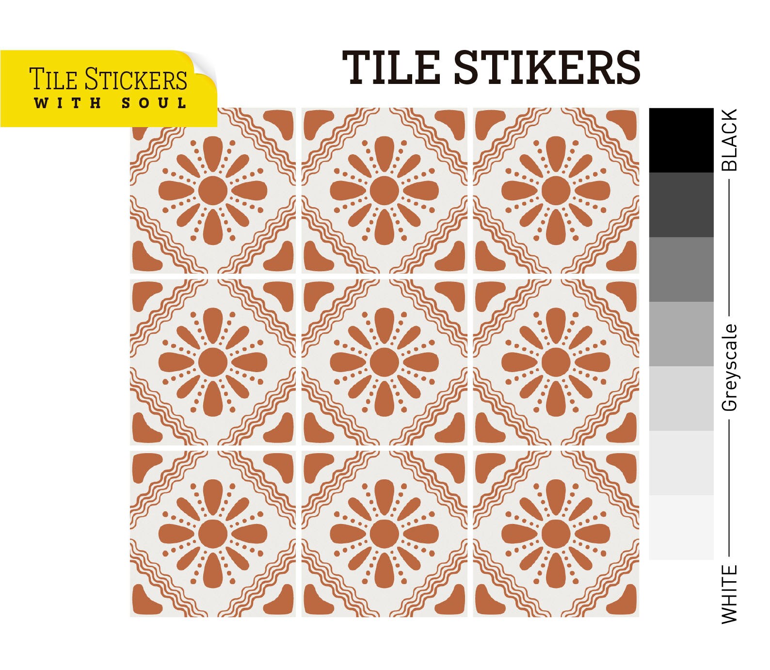 Orange Tiles Stickers for Floor Wall Backsplash Fireplace - Etsy
