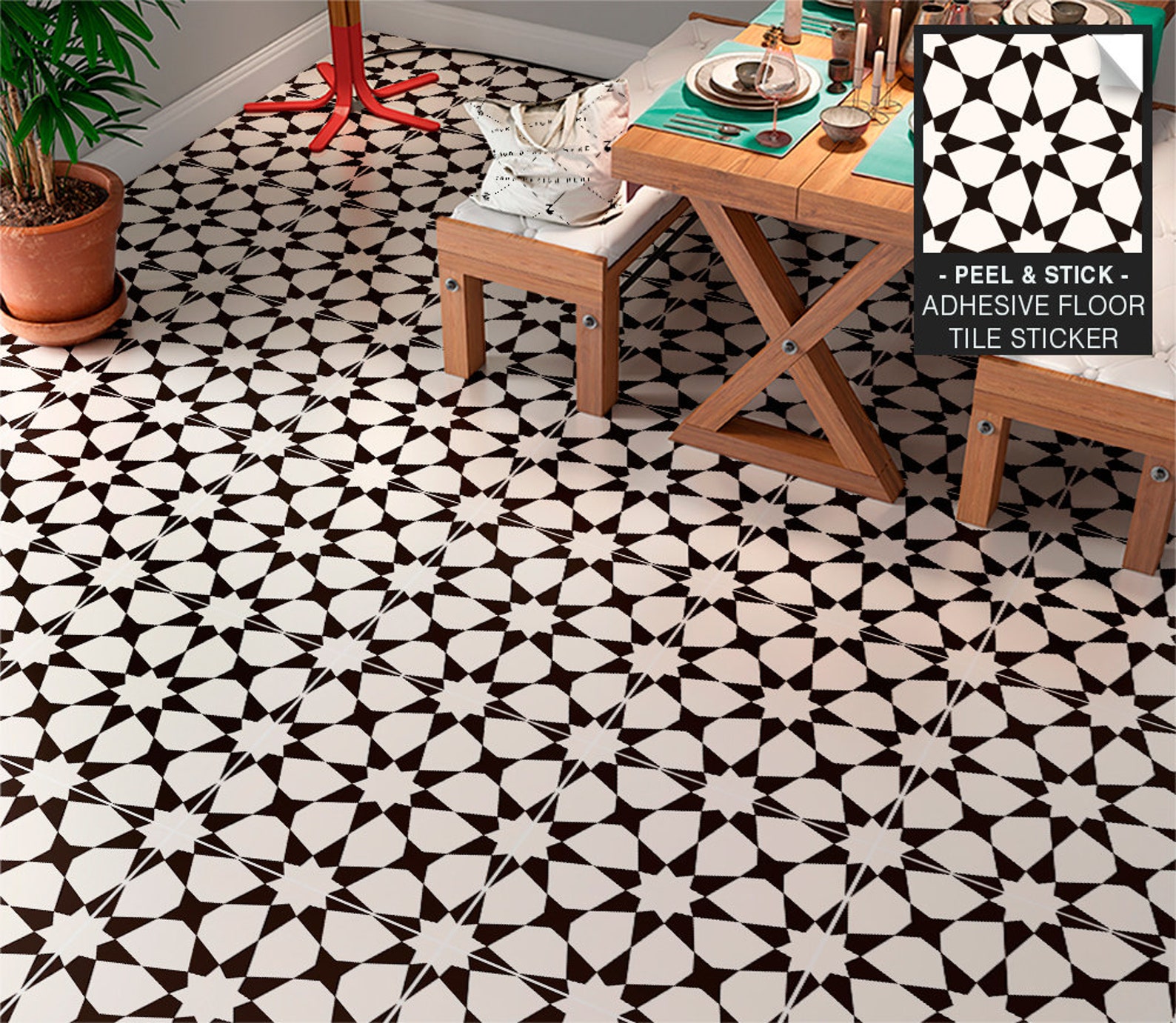 Floor Tile Sticker, Tile Decal, Tile, Tiles, Vinyl Flooring, Floor ...