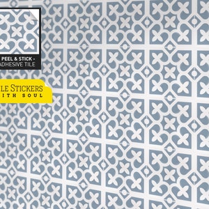 Dark Pastel Blue Tile Stickers for Floor and Wall, Mosaic Tiles Sticker ...