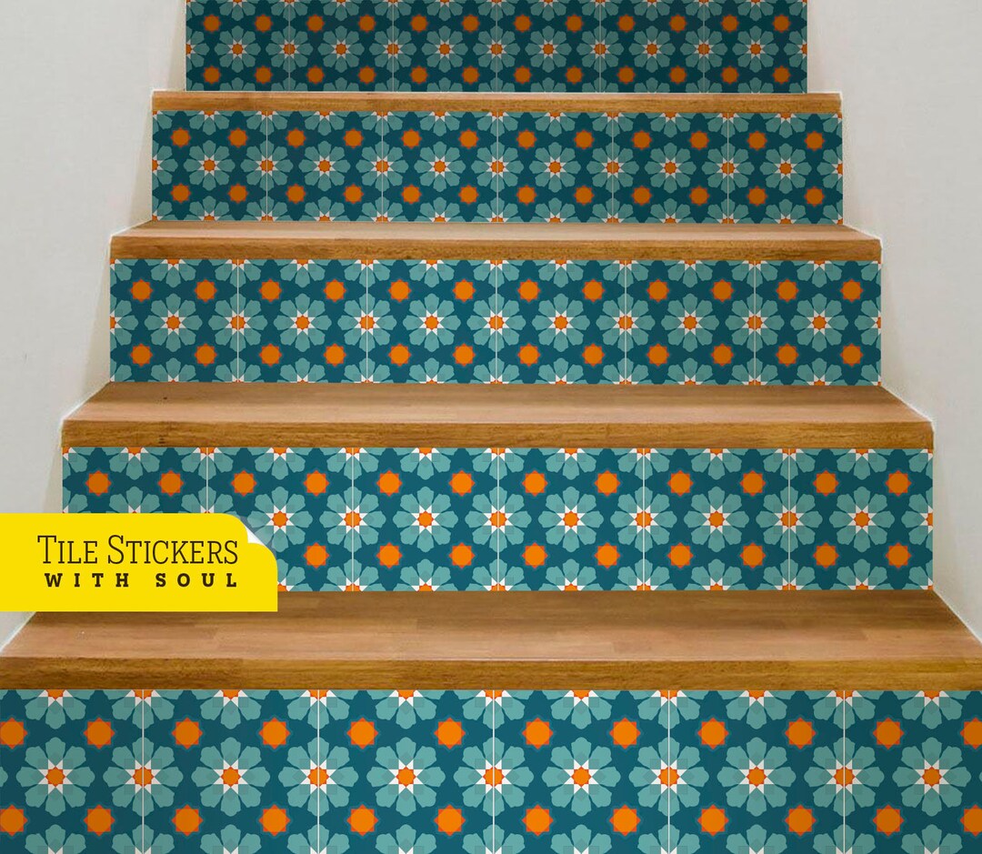 Stair Riser Vinyl Decals, Stair Riser Stickers, Removable Stair Riser ...