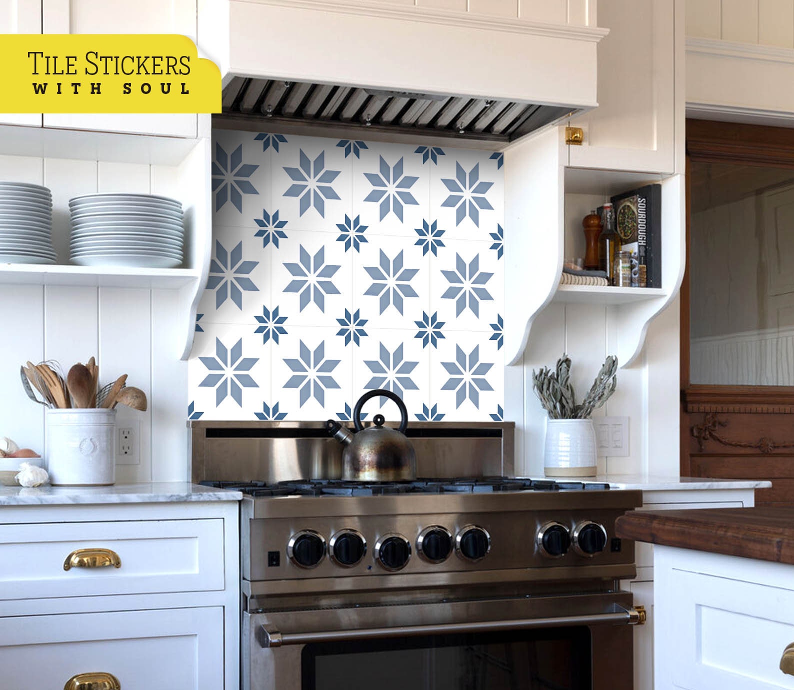 Pastel Blue Tile Stickers for Backsplash Pastel Blue Tile - Etsy