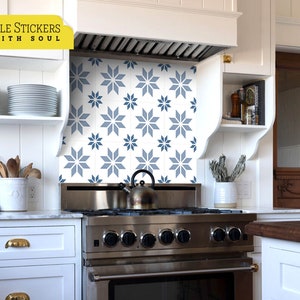Pastel Blue Tile Stickers for Backsplash, Pastel Blue Tile Stickers ...