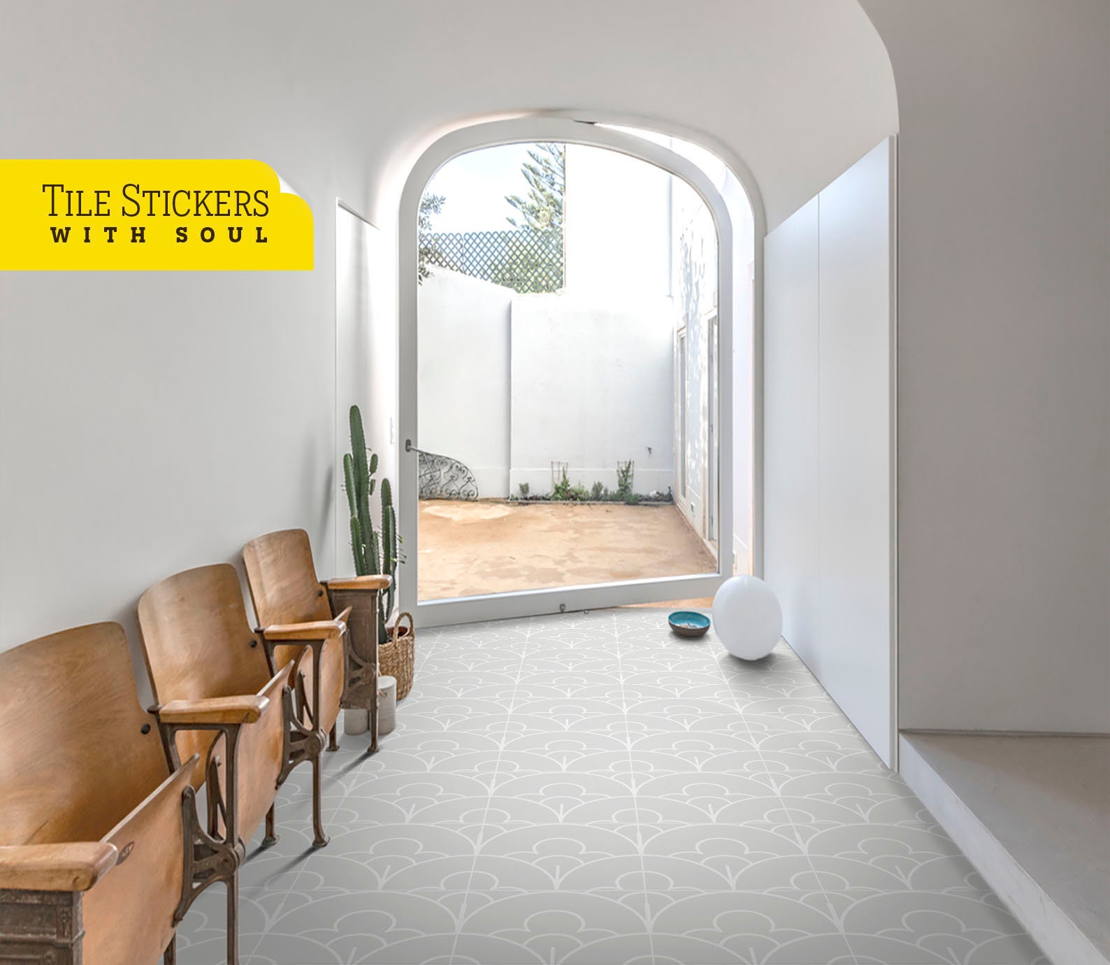 Geometric Tile Sticker for Floor Wall, Backsplash Tile, Fireplace Tile ...