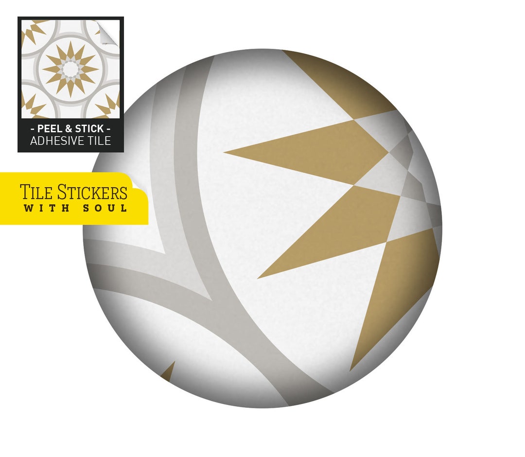 Geometric Tile Stickers for Floor and Wall, Mosaic Tiles Sticker, Wall ...