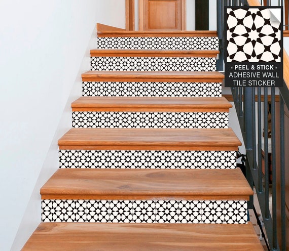 Stair Riser Stickers Removable Stair Riser Tile Decals Peel | Etsy