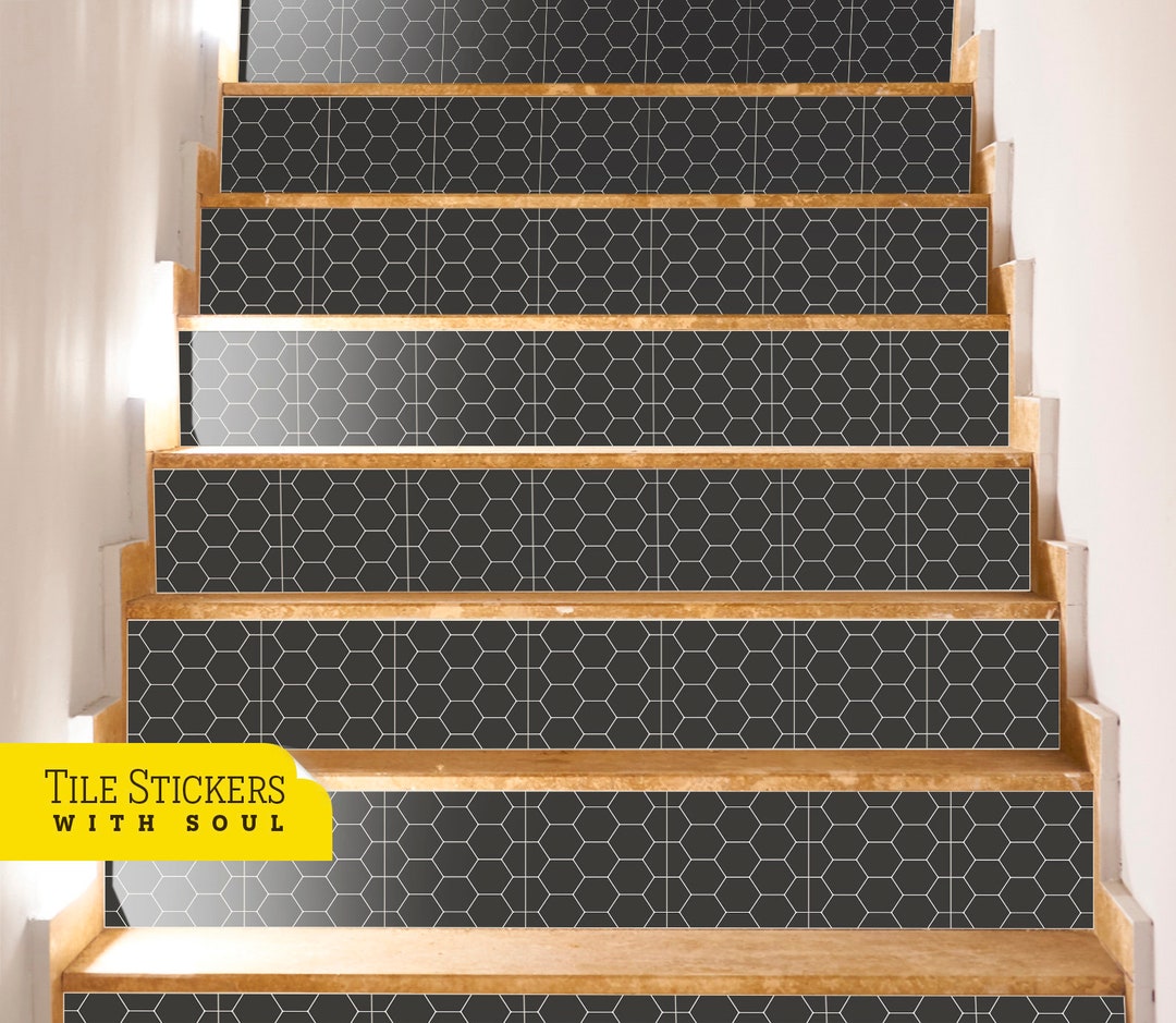 Stair Riser Stickers, Removable Stair Riser, Tile Decals, Peel & Stick ...