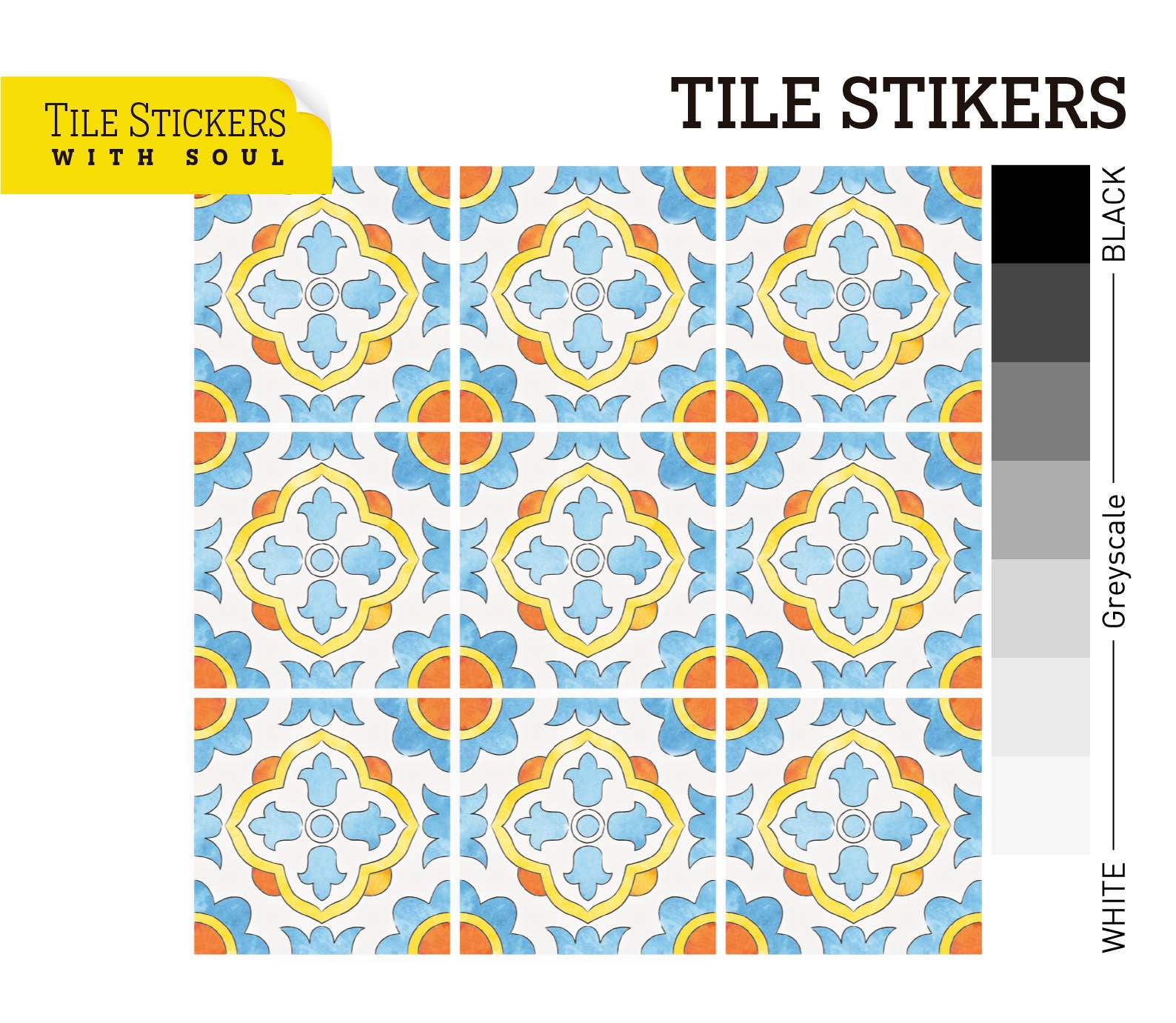 Tile Stickers for Fireplace, Tile Stickers for Kitchen, Tile Stickers ...
