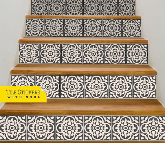 Stair Riser Stickers Removable Stair Riser Tile Decals Peel | Etsy