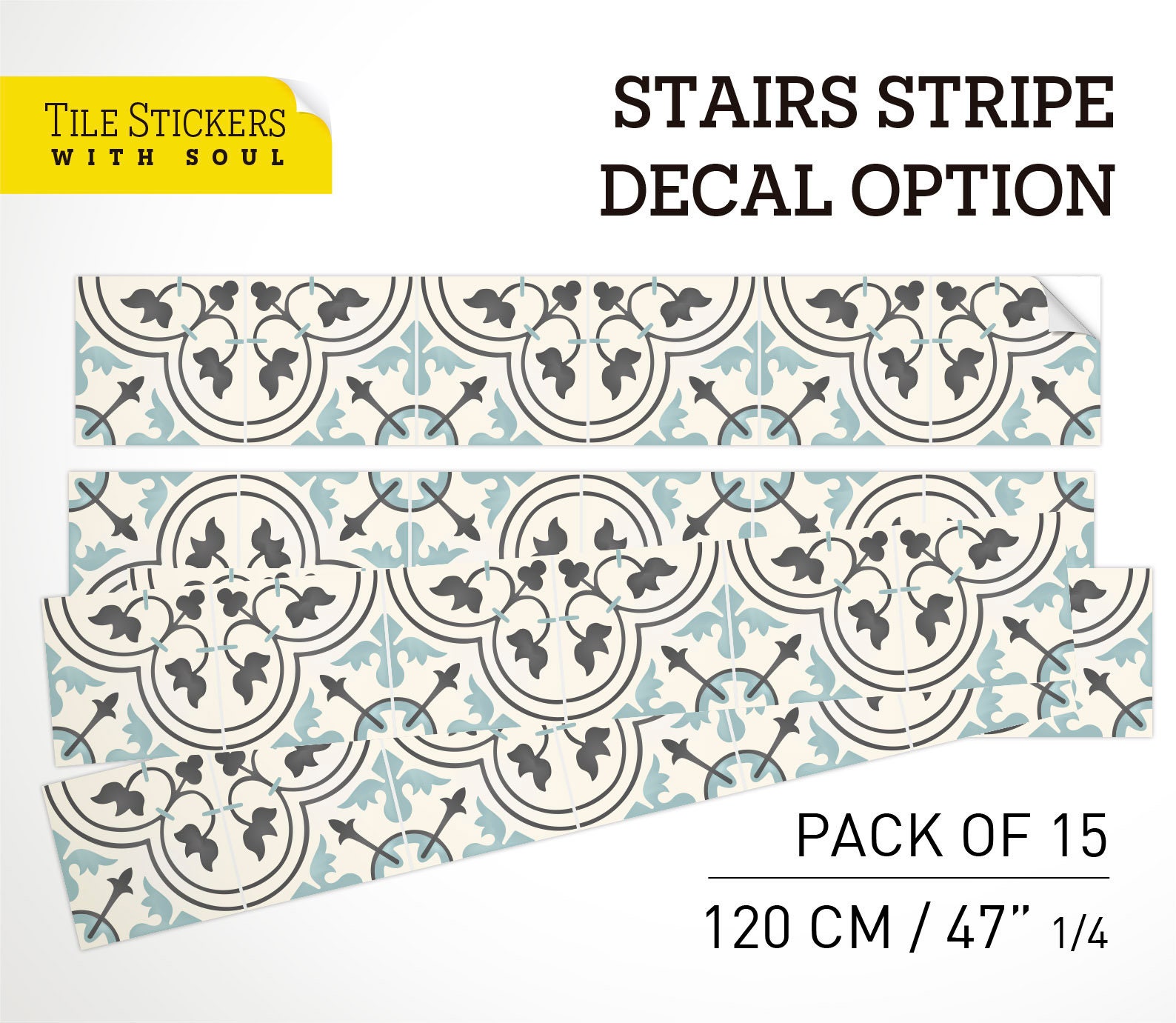 Stair Riser Decal, Vinyl Strips, Stair Riser Tiles, Vinyl Strips ...