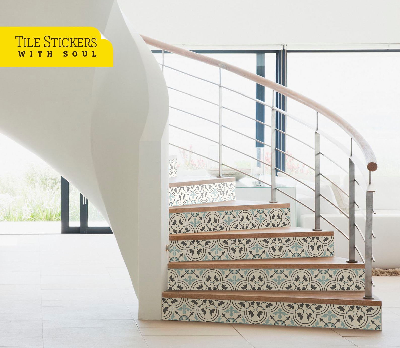 Stair Riser Decal, Vinyl Strips, Stair Riser Tiles, Vinyl Strips ...