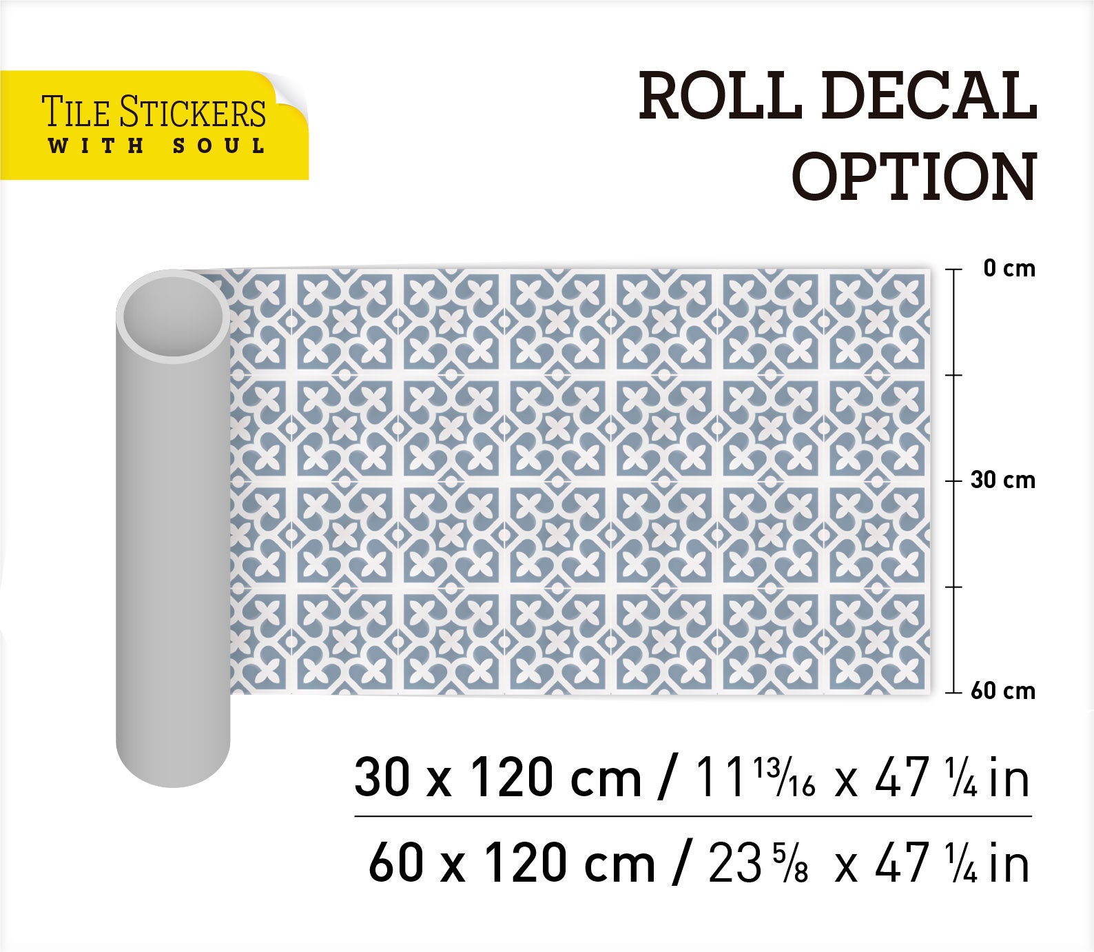 Dark Pastel Blue Tile Stickers for Floor and Wall Mosaic - Etsy