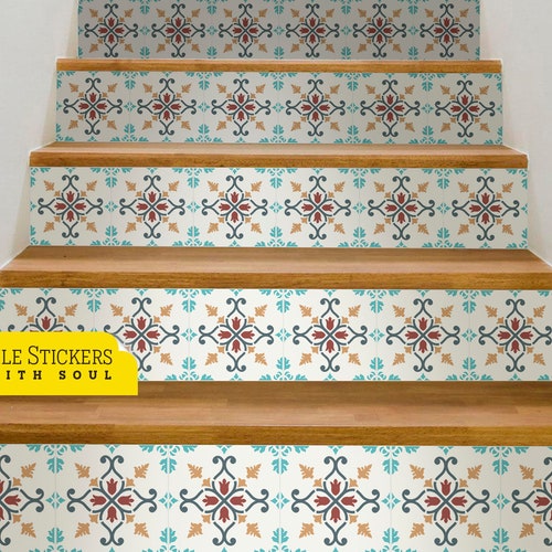 Stair Riser Stickers Removable Stair Riser Tile Decals Peel - Etsy