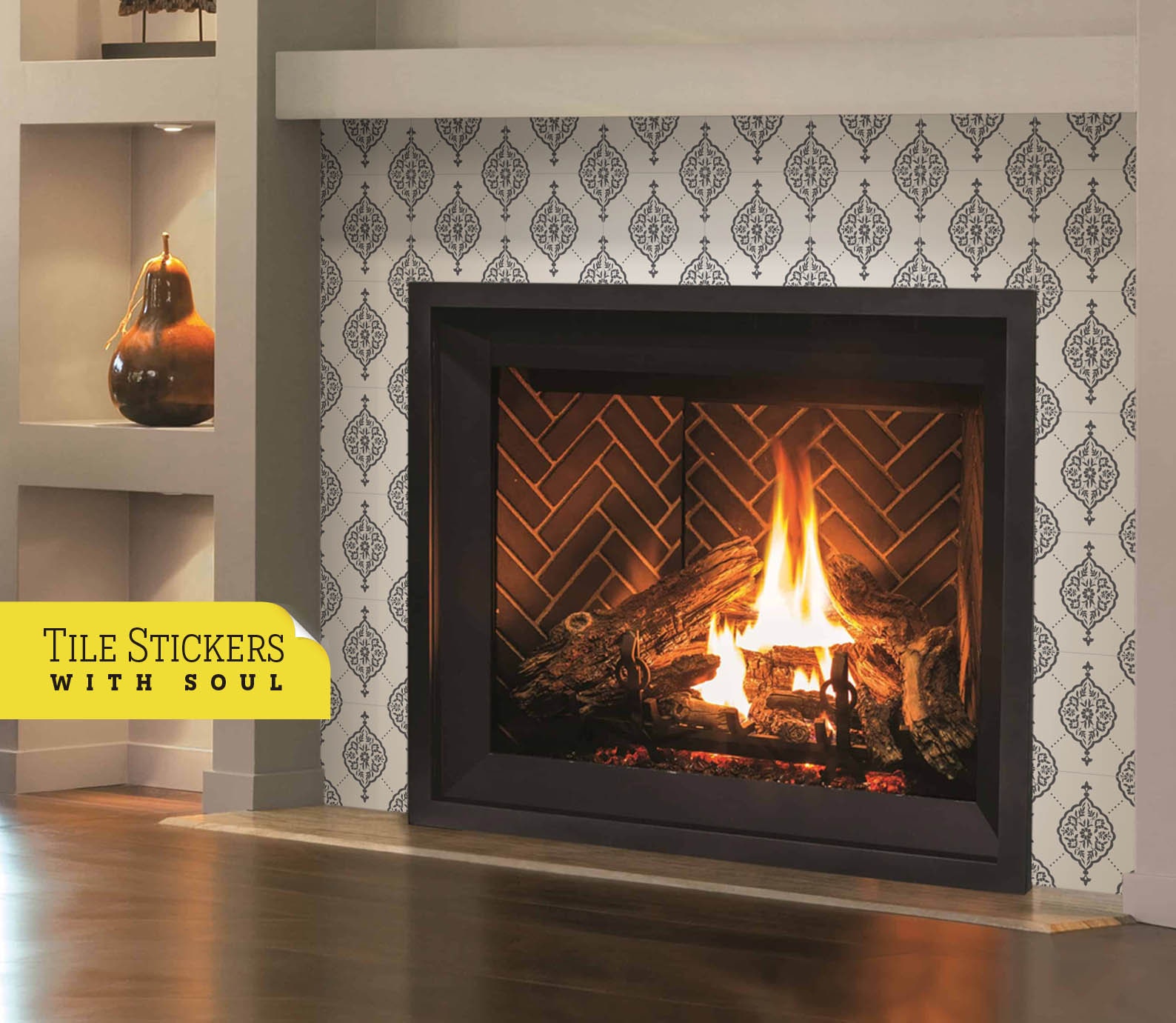 Tile Stickers for Fireplace, Tile Stickers for Kitchen, Tile Stickers ...