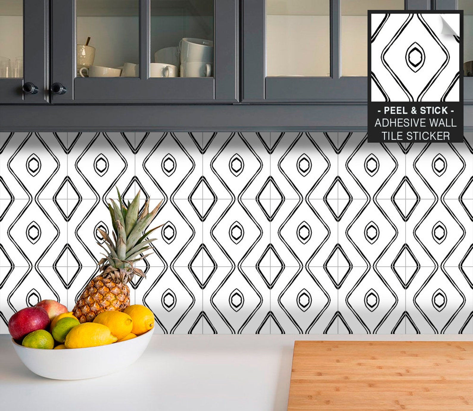 Kitchen and Bathroom Splashback Removable Vinyl Wallpaper - Etsy