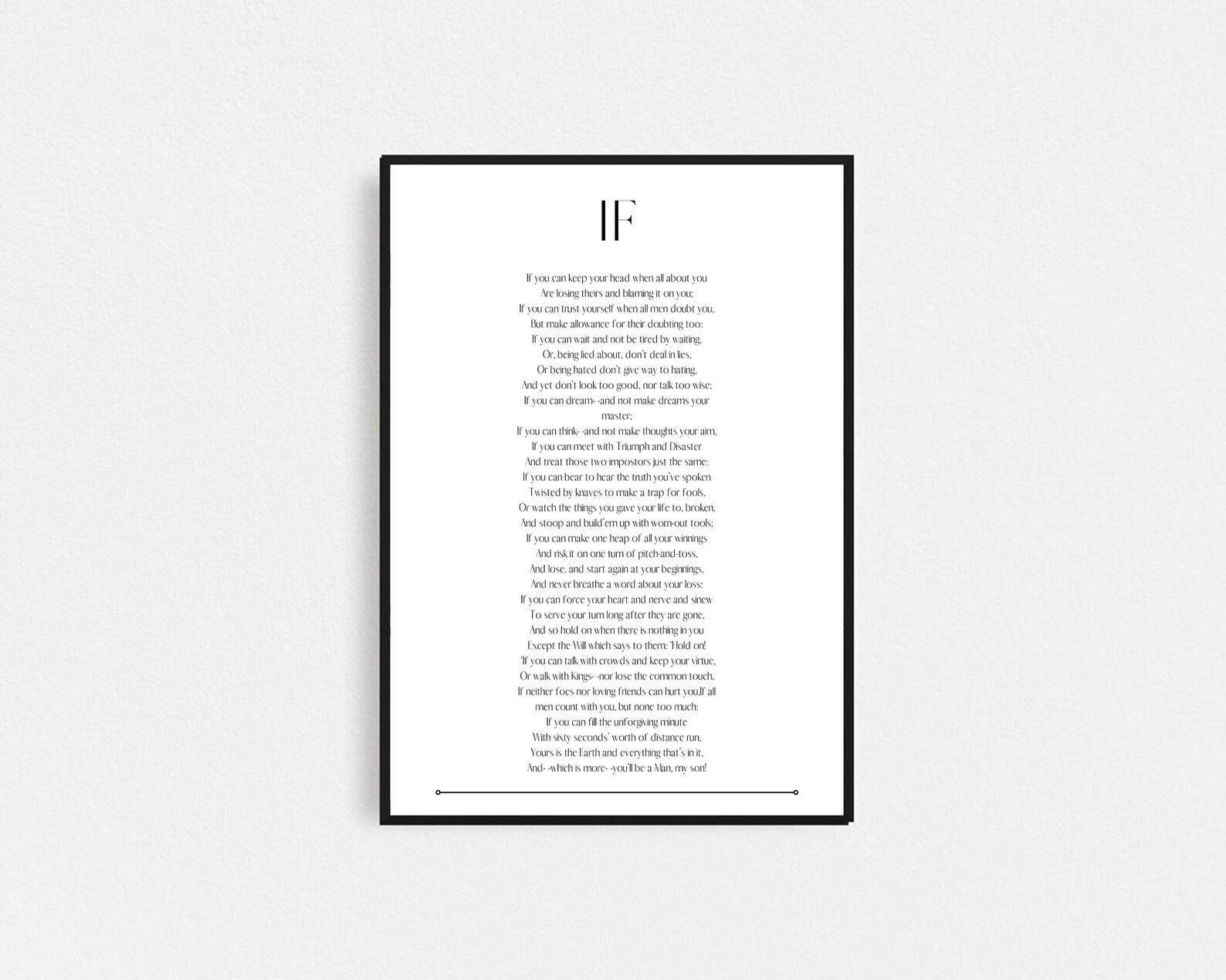 If-rudyard Kipling,poster, Boho, Digital Download, Wall Decor ...