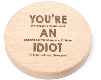 Engraved you're an Idiot Photo Frame Funny | Etsy