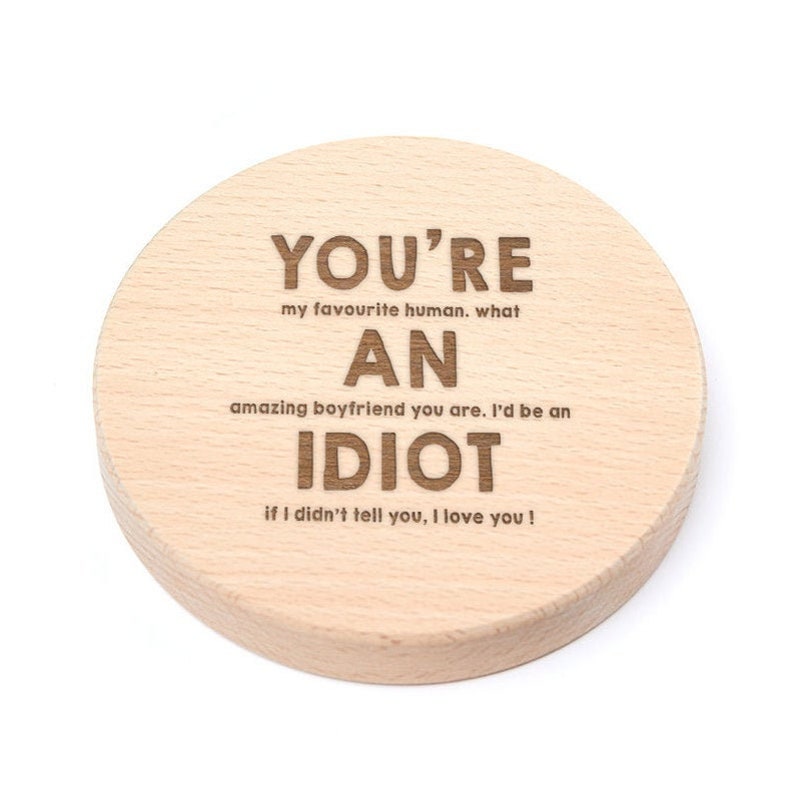 Engraved You're an Idiot Wooden Slate or | Etsy