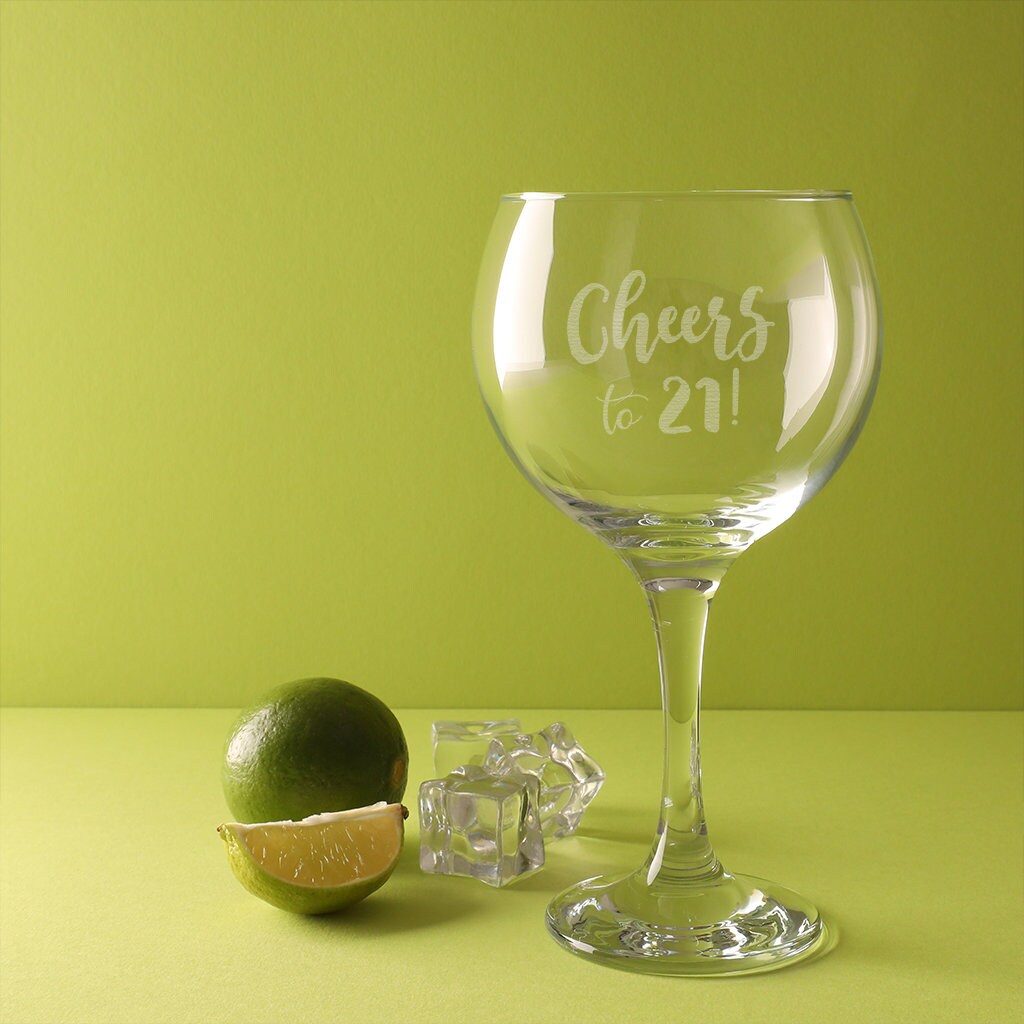 Personalised Cheers Gin Glass Personalized | Etsy