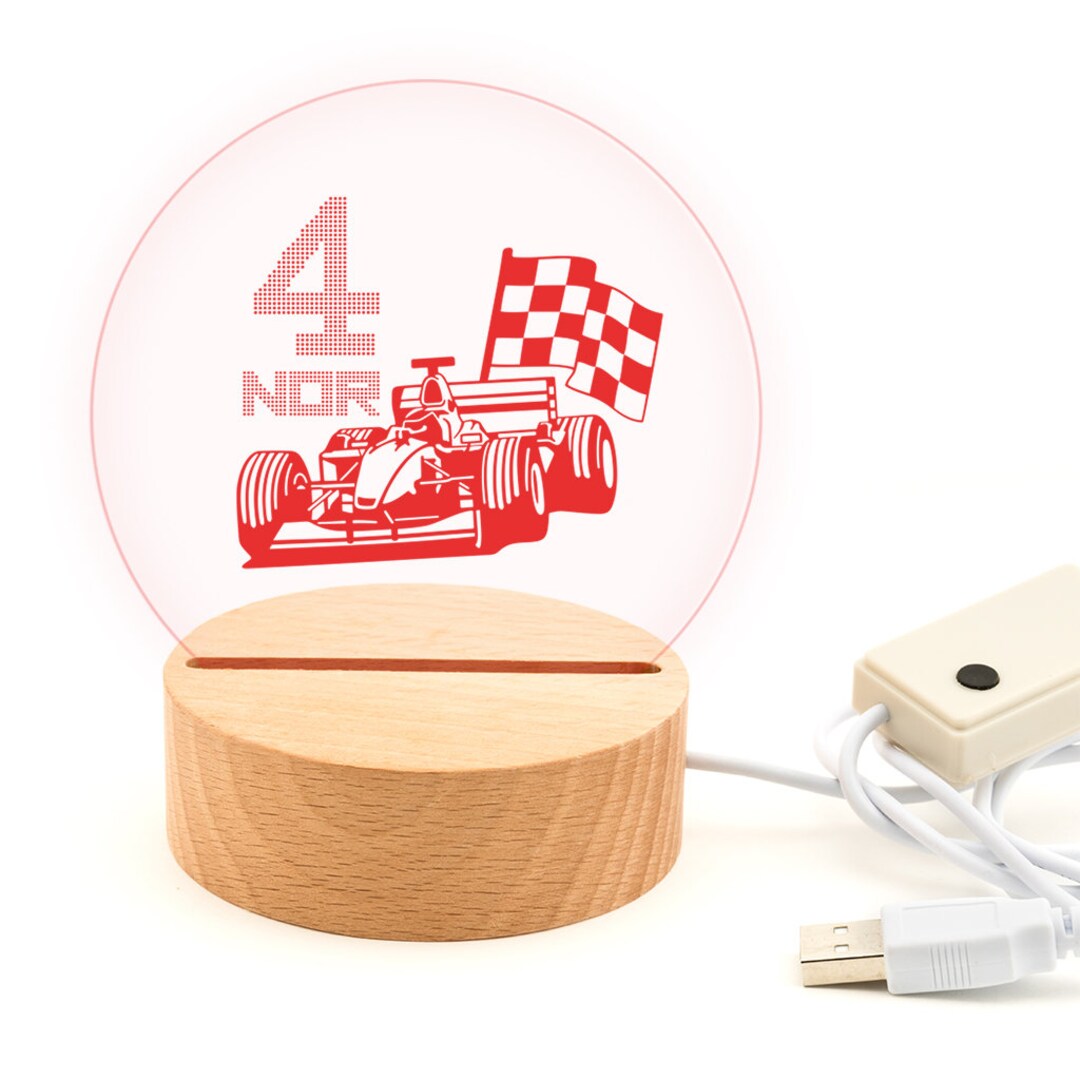 Formula 1 Gift Lando Norris Racing Car LED Desk Lamp Formula 1 Decor F1 ...