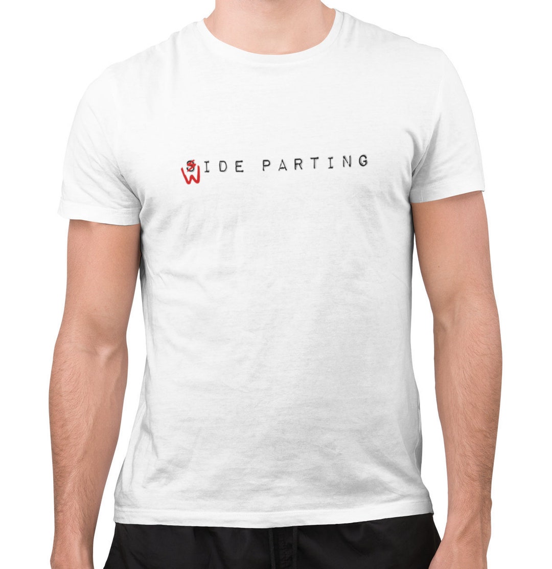 Wide Parting Funny Slogan T Shirt Cotton Graphic Tee Bald Tshirt Gifts ...